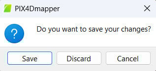 Menu Project - PIX4Dmapper